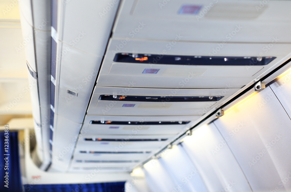 Airplane overhead panel Stock Photo | Adobe Stock