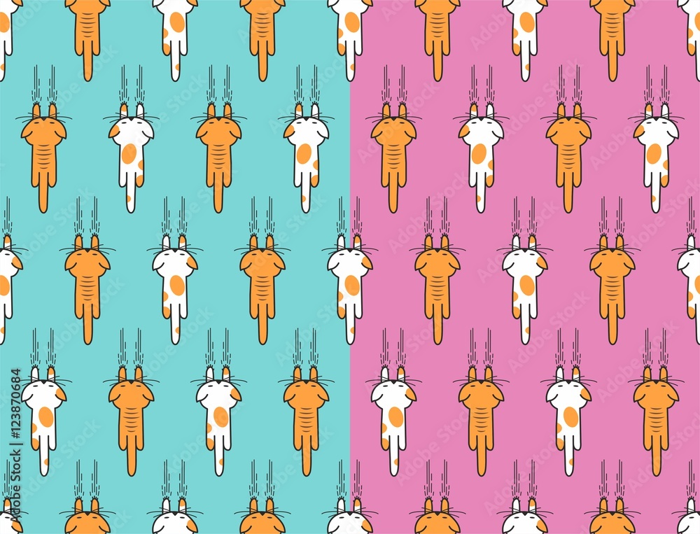 Cat scratch seamless vector pattern Stock Vector | Adobe Stock