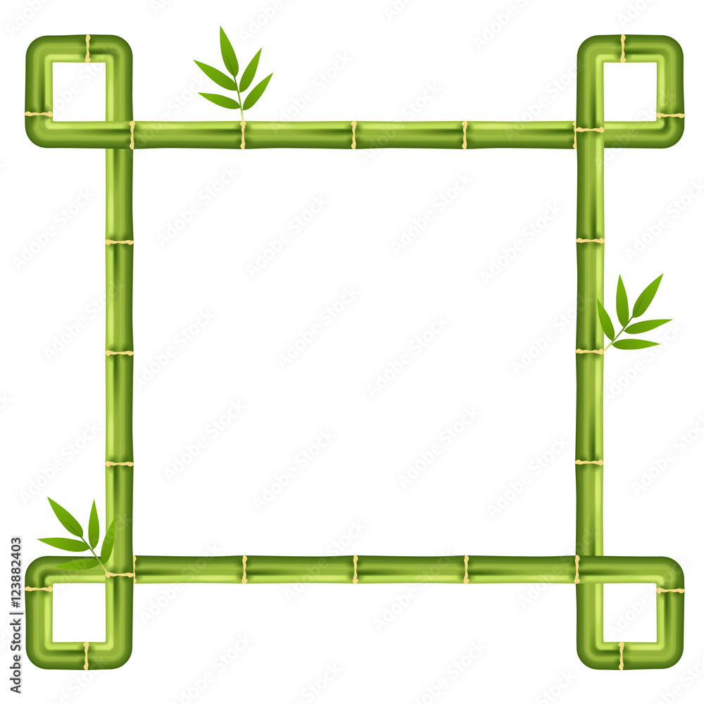 Bamboo frame and border Stock Vector | Adobe Stock