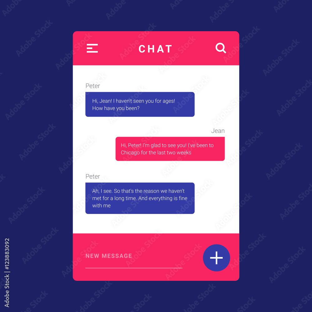 UI, UX and GUI template layout for Mobile Apps. Pink and blue. User ...
