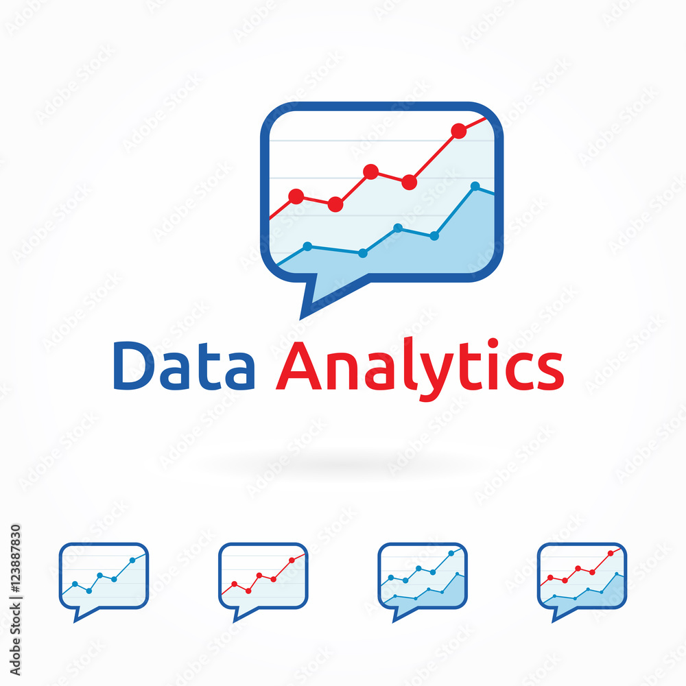 Web analytics logo template, business and marketing theme, vector ...