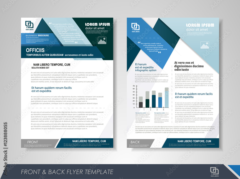 Presentation flyer design template Stock Vector | Adobe Stock