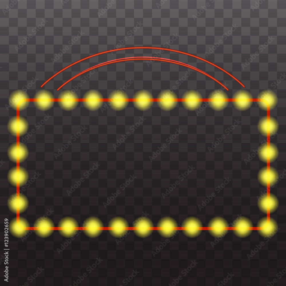 Glowing neon light signs illuminated isolated on transparent background ...