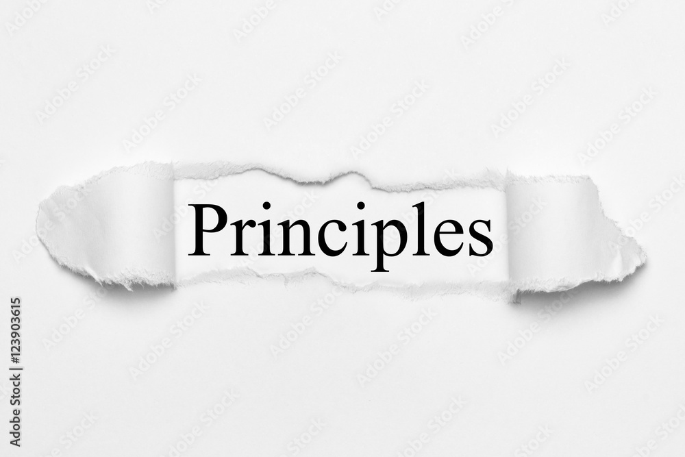 Principles on white torn paper Stock Photo | Adobe Stock