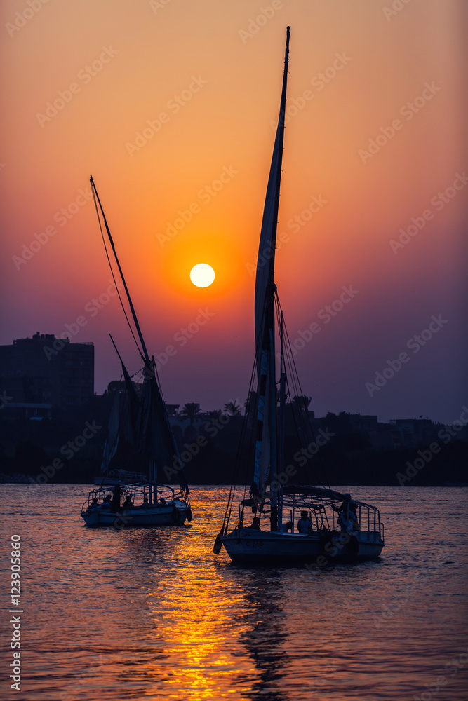Egypt - Cairo - Boats Stock Photo | Adobe Stock