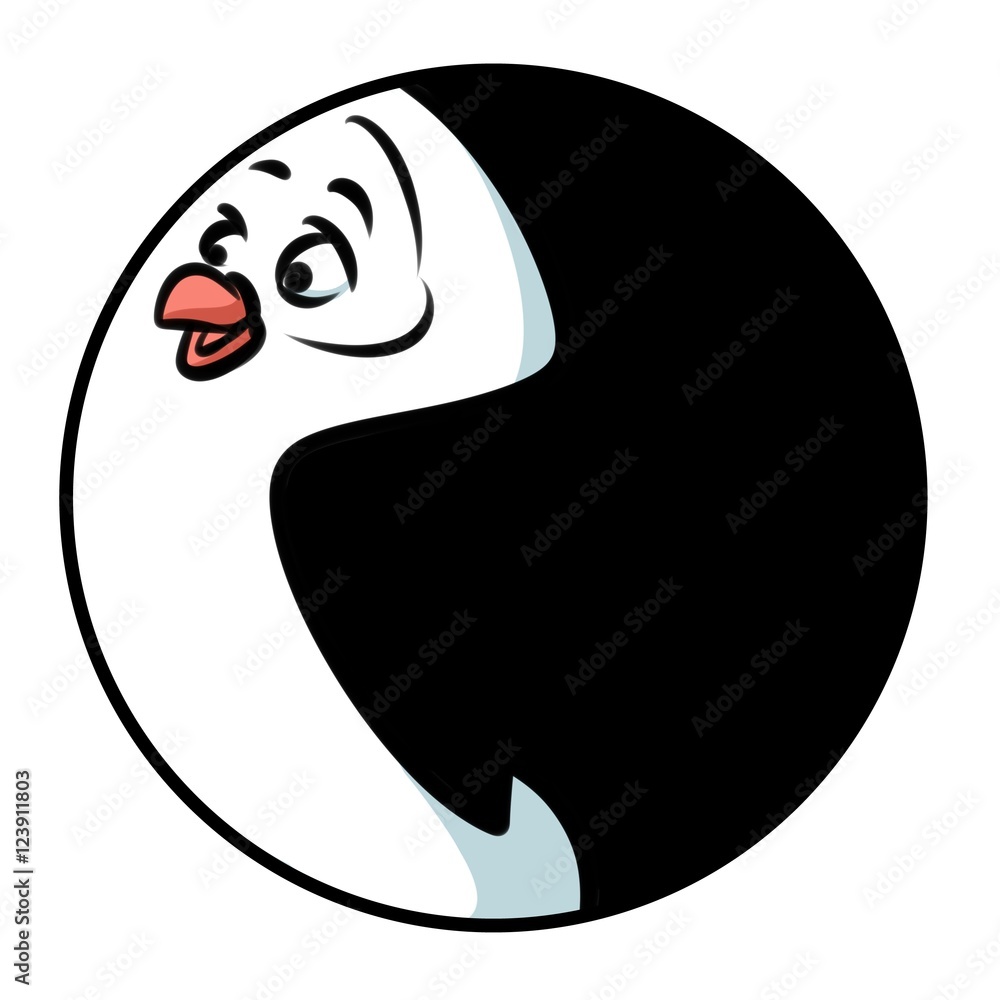 Ball character penguin cartoon illustration isolated image Stock ...