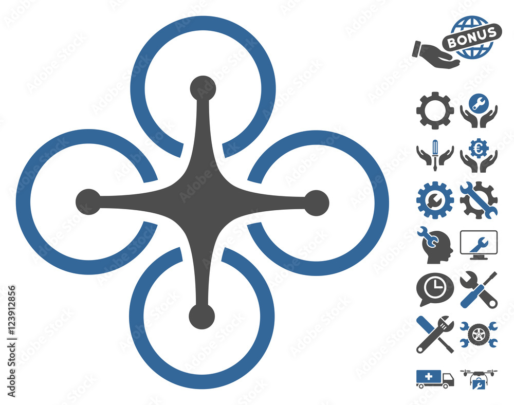 Airdrone pictograph with bonus settings design elements. Vector ... Airdrone pictograph with bonus settings design elements. Vector ...
