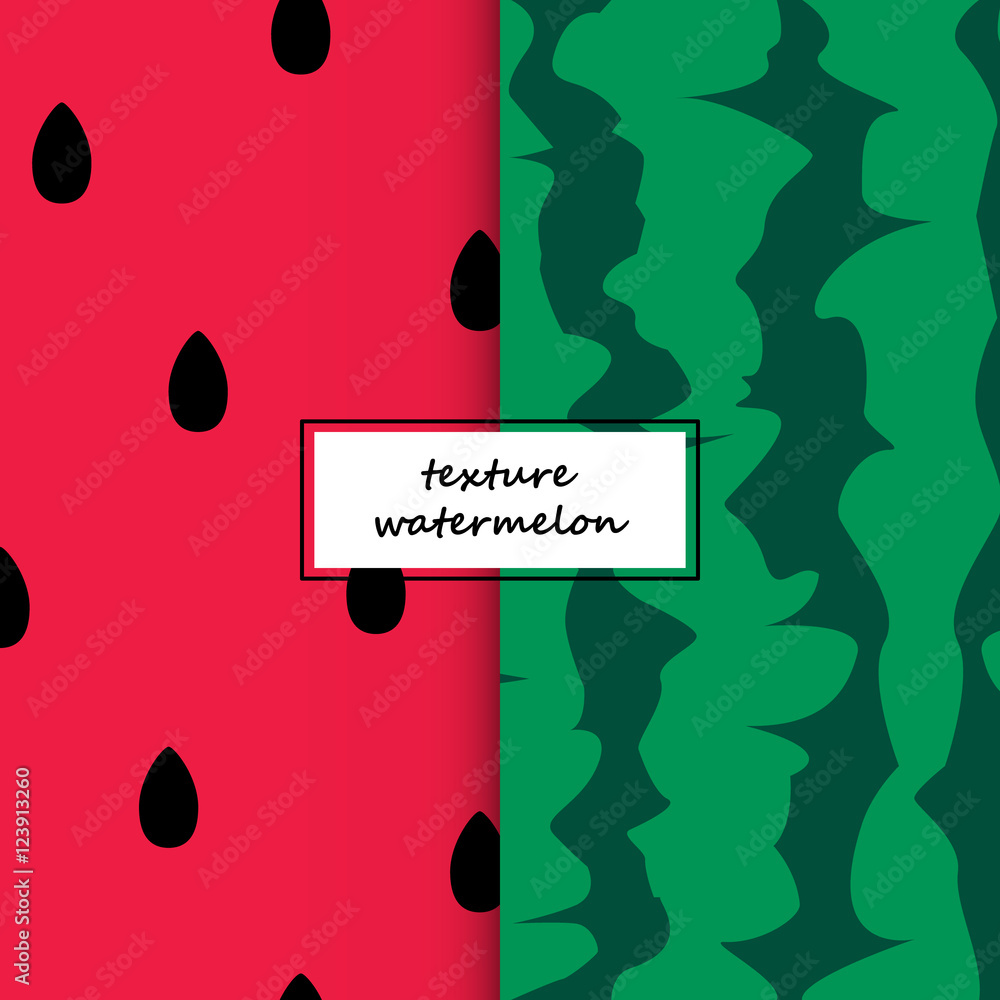 Set of watermelon texture. Seamless vector background Stock Vector ...