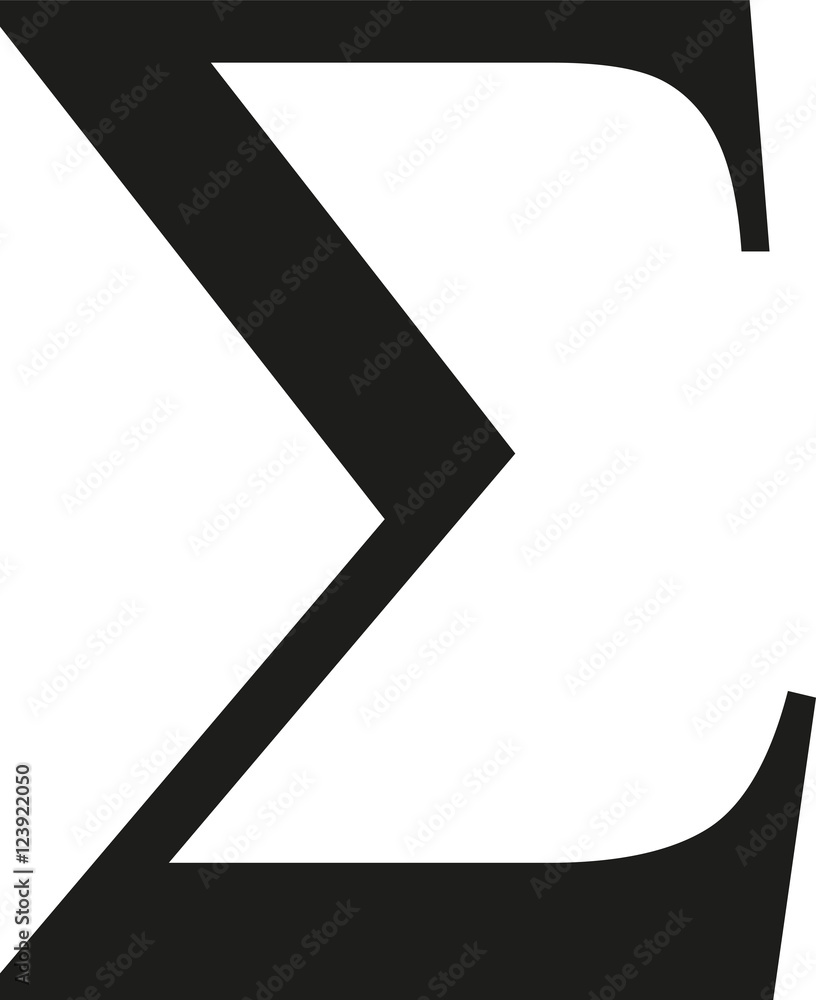 Sigma sign Stock Vector | Adobe Stock