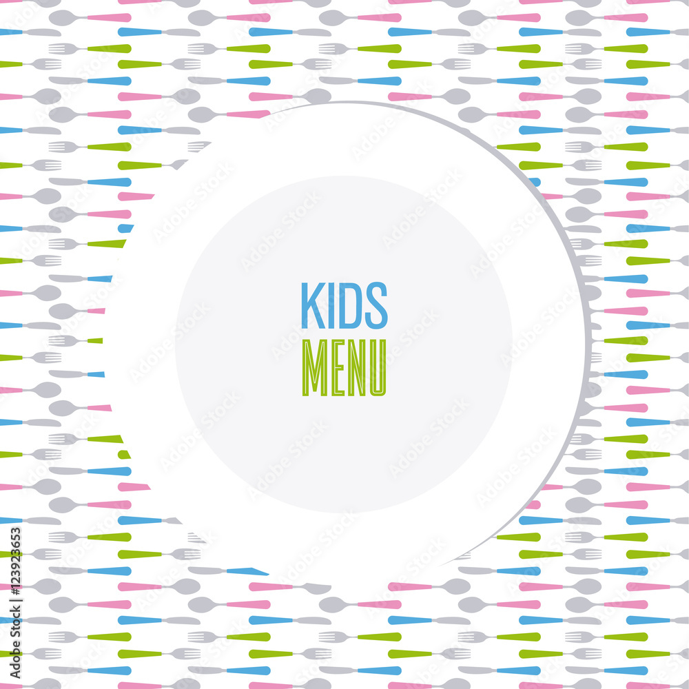 kids menu. background knife, fork and spoon Stock Vector | Adobe Stock