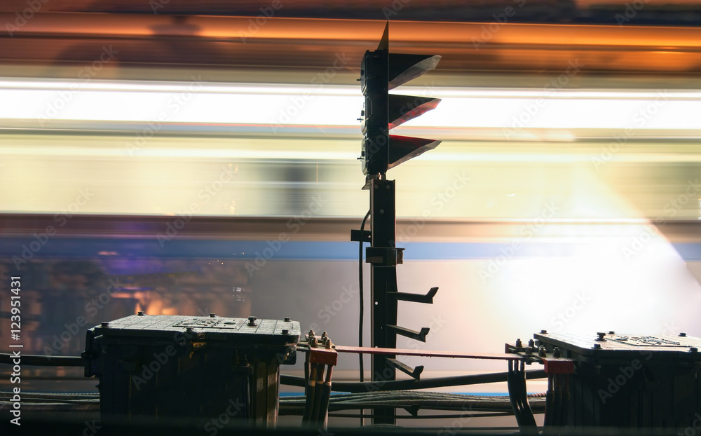 Silhouette of a traffic light on the side, against the backgroun Stock ...