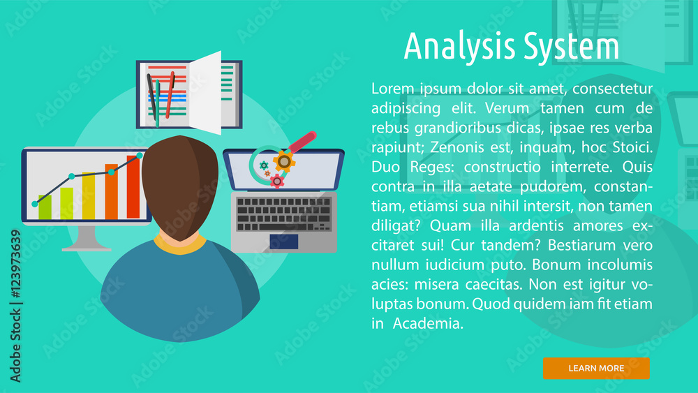 Analysis System Conceptual Banner Stock Vector | Adobe Stock