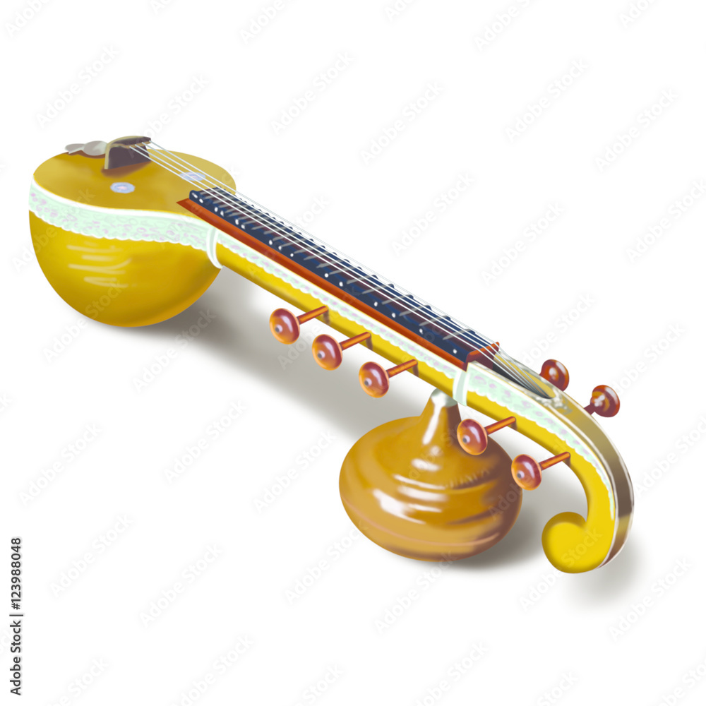 Sitar Stock Illustration | Adobe Stock