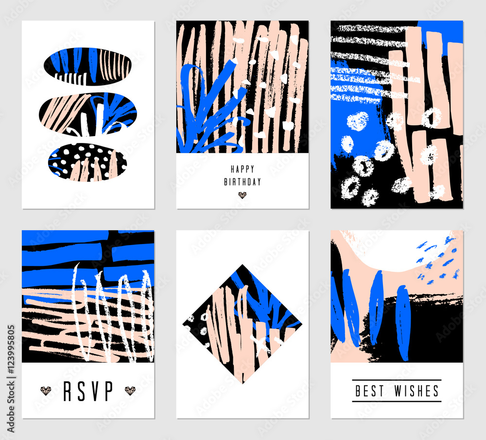Abstract Design Cards Set Stock-Vektorgrafik | Adobe Stock