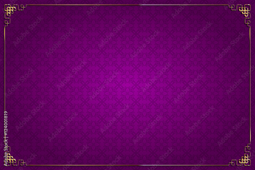 purple chinese background and gold decoration Stock Vector | Adobe Stock