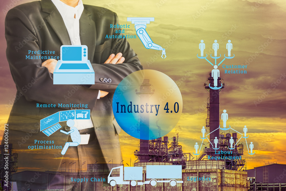 Industry 4.0 and Smart manufacturing concept. Industrial 4.0 process ...