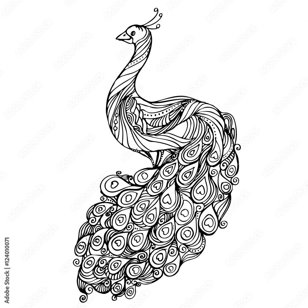 Peacock Pattern To Draw