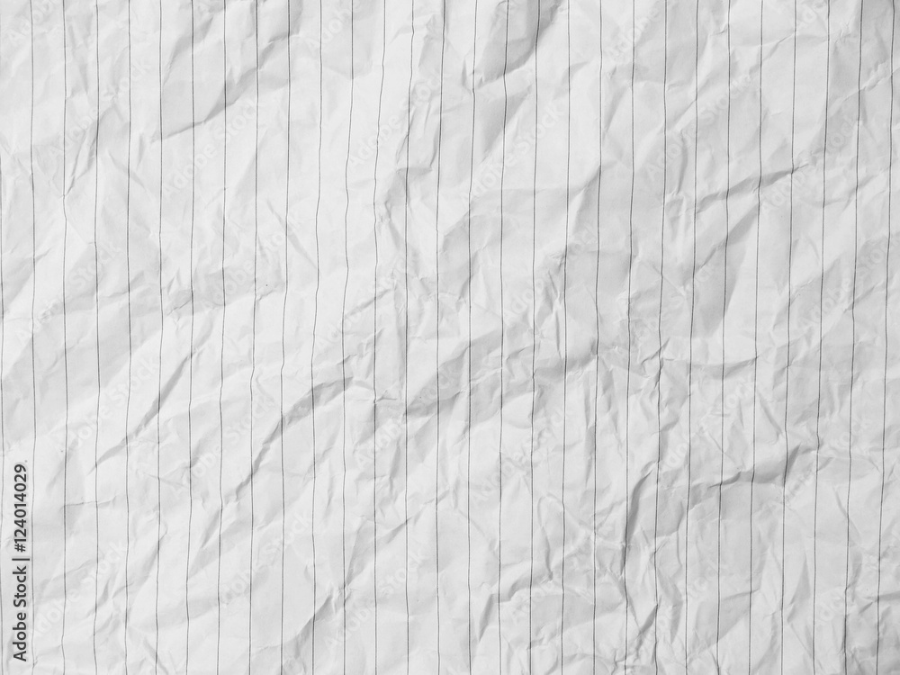 Crumpled sheet of lined paper or notebook paper Stock Photo | Adobe Stock