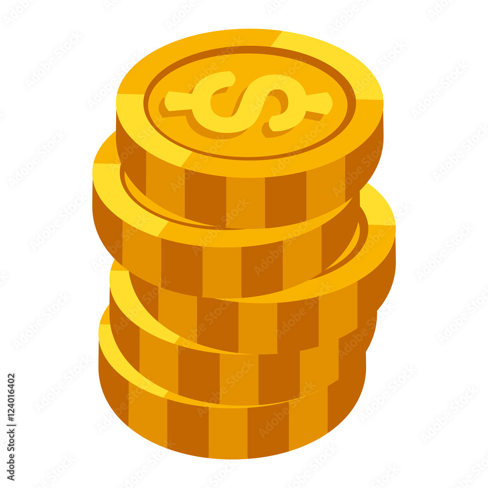 Money coins vector illustration. Stock Vector | Adobe Stock