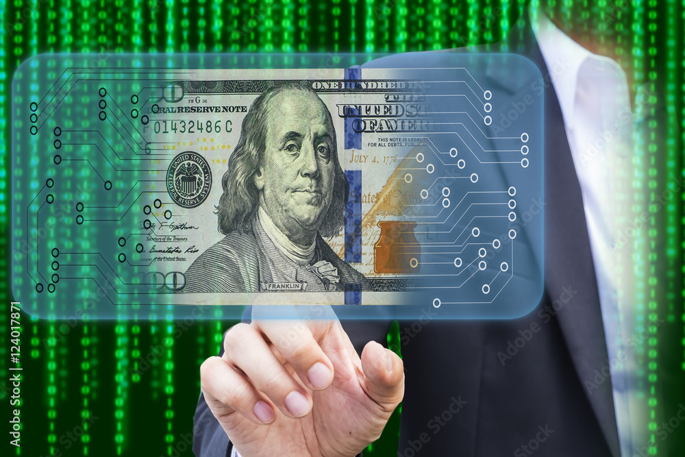 Digital business disruption Concept image. Double exposure of business ...