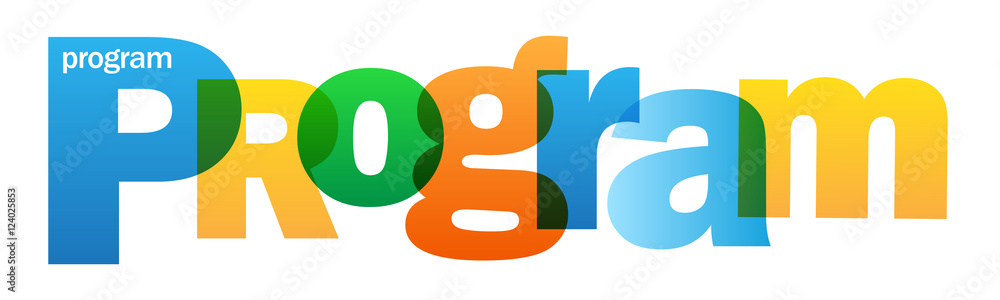 PROGRAM Vector Letters icon Stock Vector | Adobe Stock