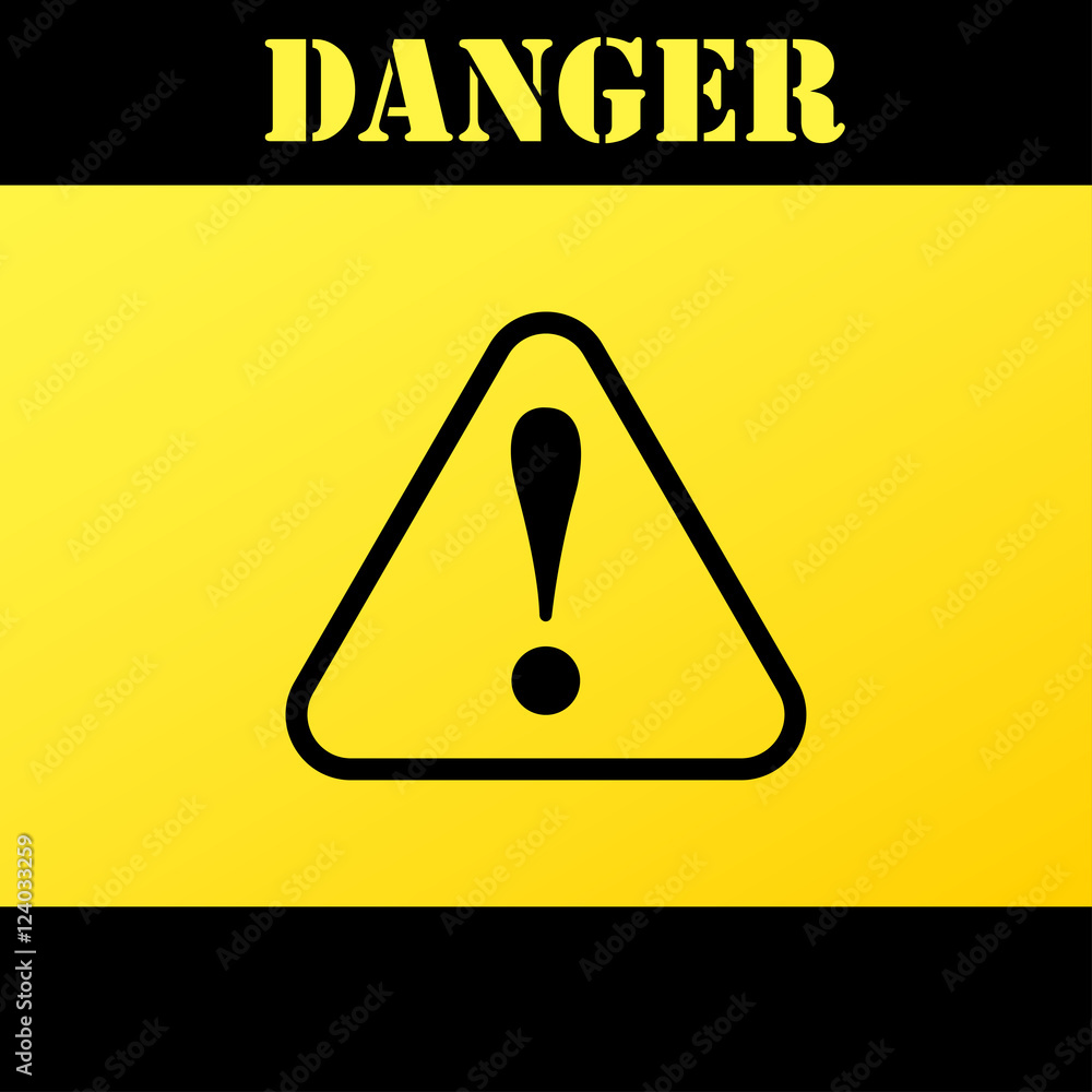 Danger-warning-attention sign Stock Vector | Adobe Stock