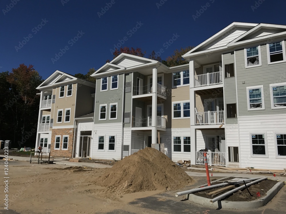 Apartment Building with Vinyl Siding Stock Photo | Adobe Stock
