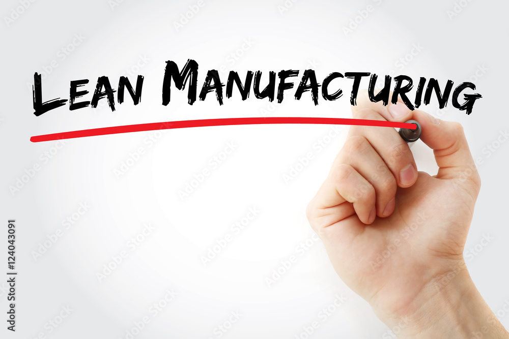Hand writing lean manufacturing with marker, concept background Stock ...