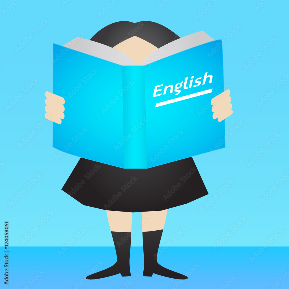 English lesson and teaching english language idea vector illustration ...