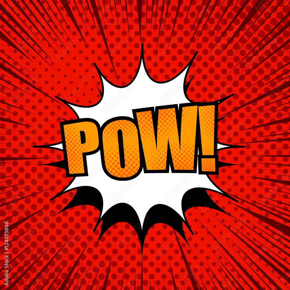 Pow comic cartoon Stock Vector | Adobe Stock