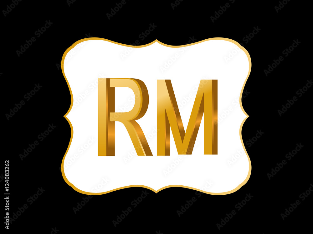 RM Initial Logo for your startup venture Stock Vector | Adobe Stock