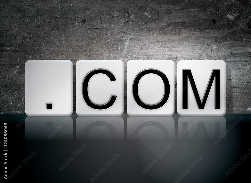 Dot Com Tiled Letters Concept and Theme Stock Illustration | Adobe Stock