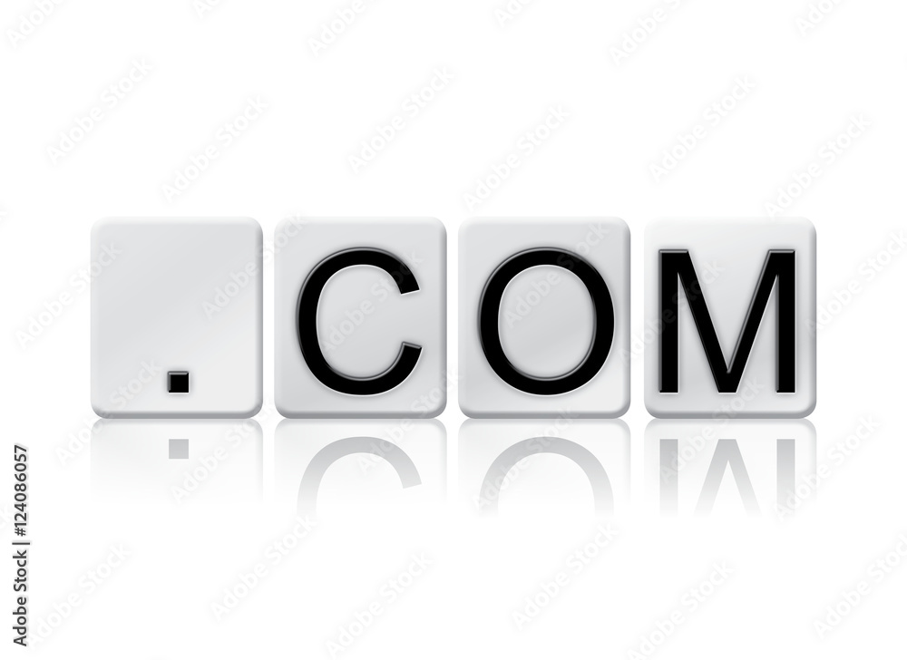 Dot Com Isolated Tiled Letters Concept and Theme Stock Illustration ...