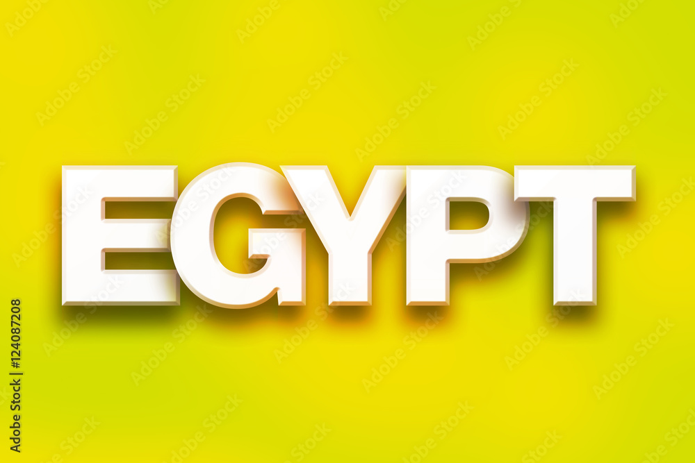 Egypt Concept Colorful Word Art Stock Illustration | Adobe Stock