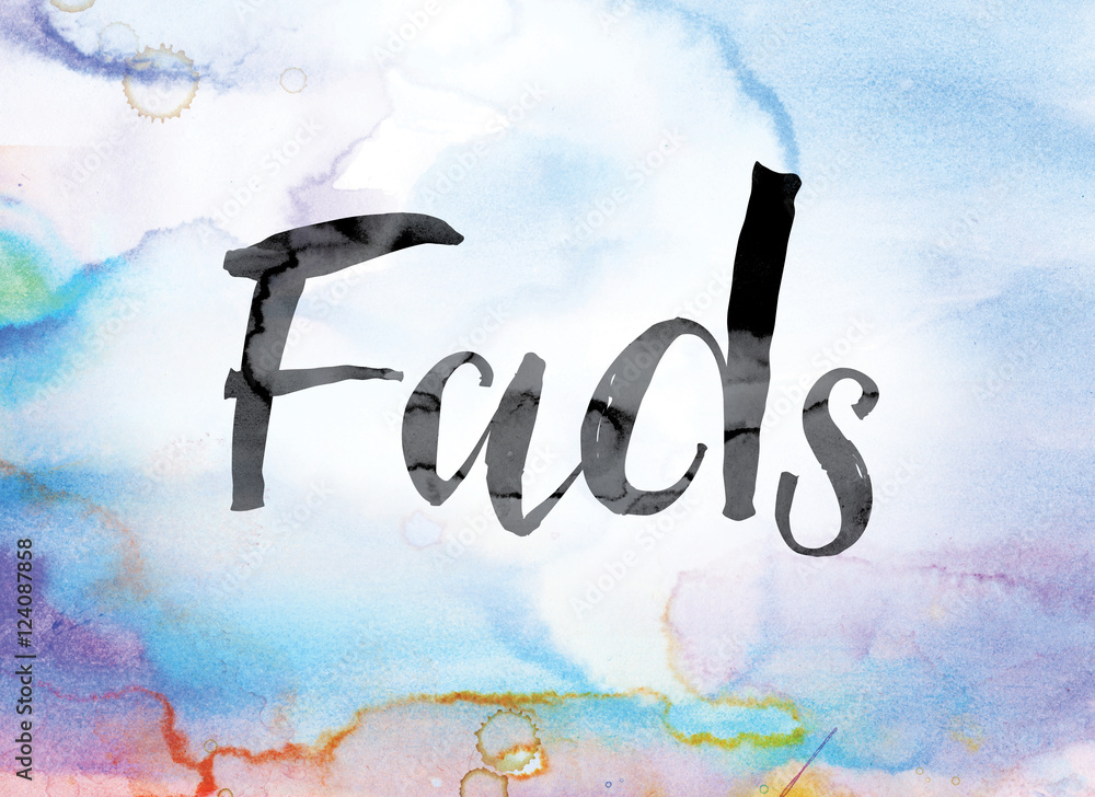 Fads Colorful Watercolor and Ink Word Art Stock Illustration | Adobe Stock