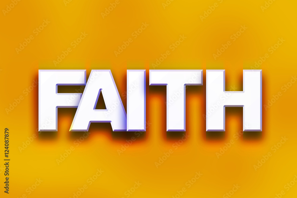 Faith Concept Colorful Word Art Stock-Illustration | Adobe Stock