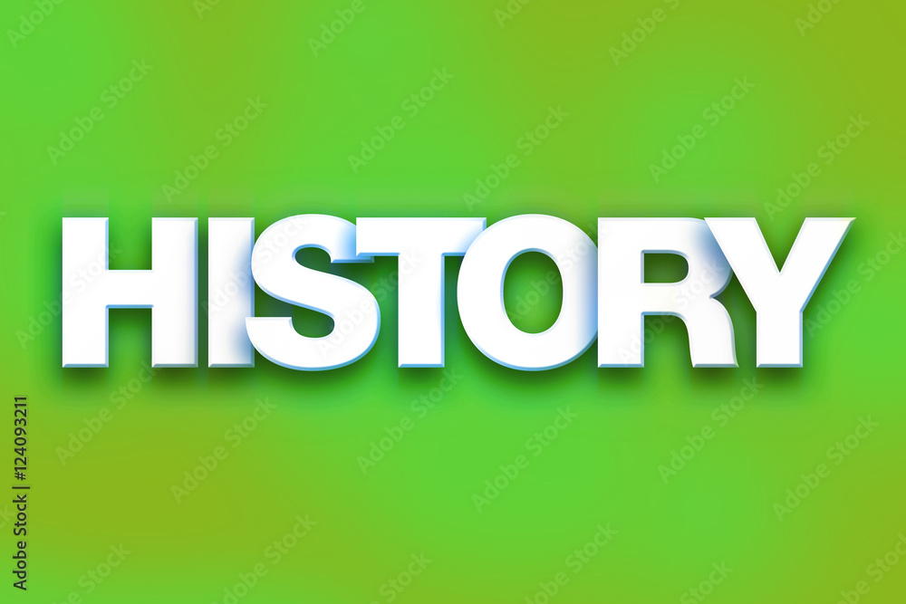 History Concept Colorful Word Art Stock-Illustration | Adobe Stock
