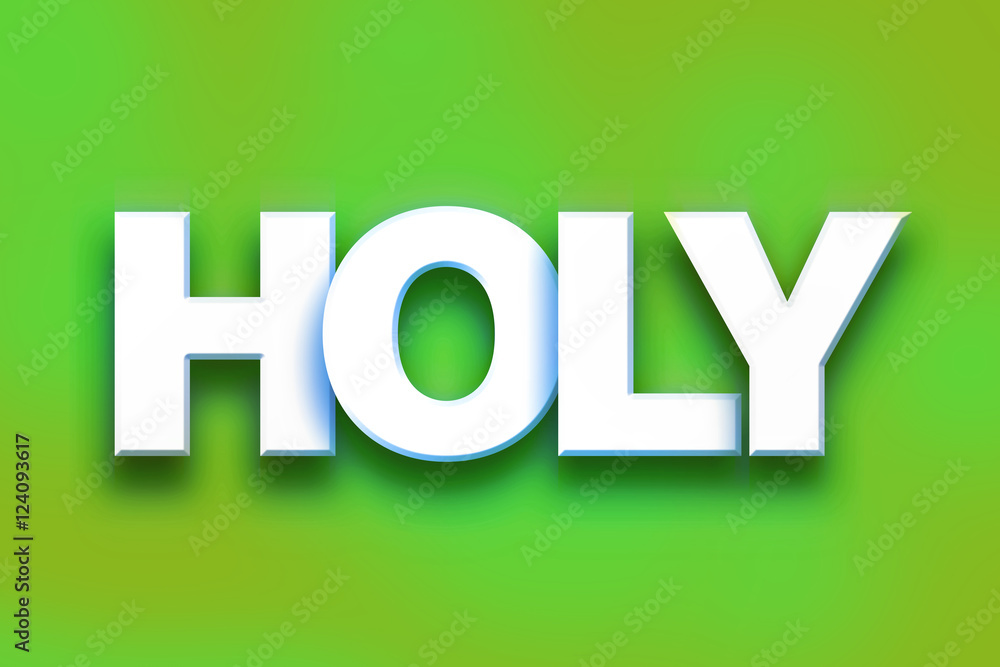 Holy Concept Colorful Word Art Stock-Illustration | Adobe Stock