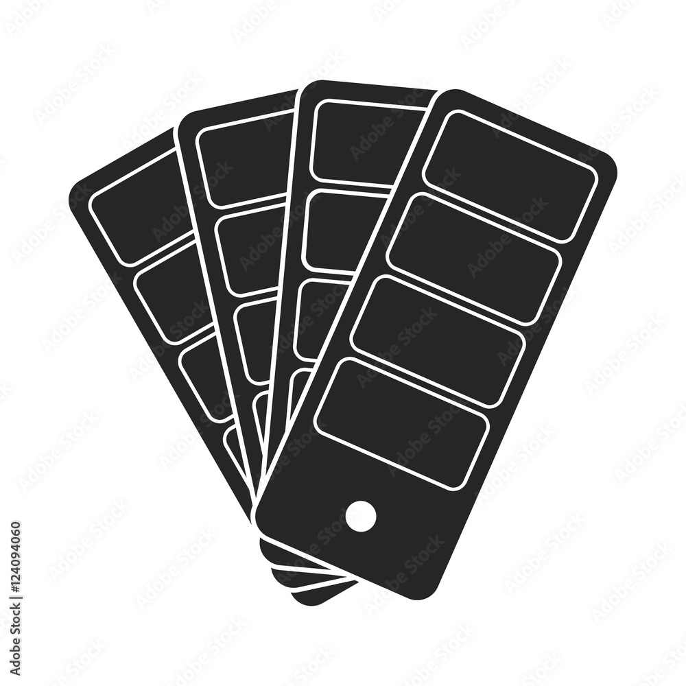 Color swatches icon in black style isolated on white background ...