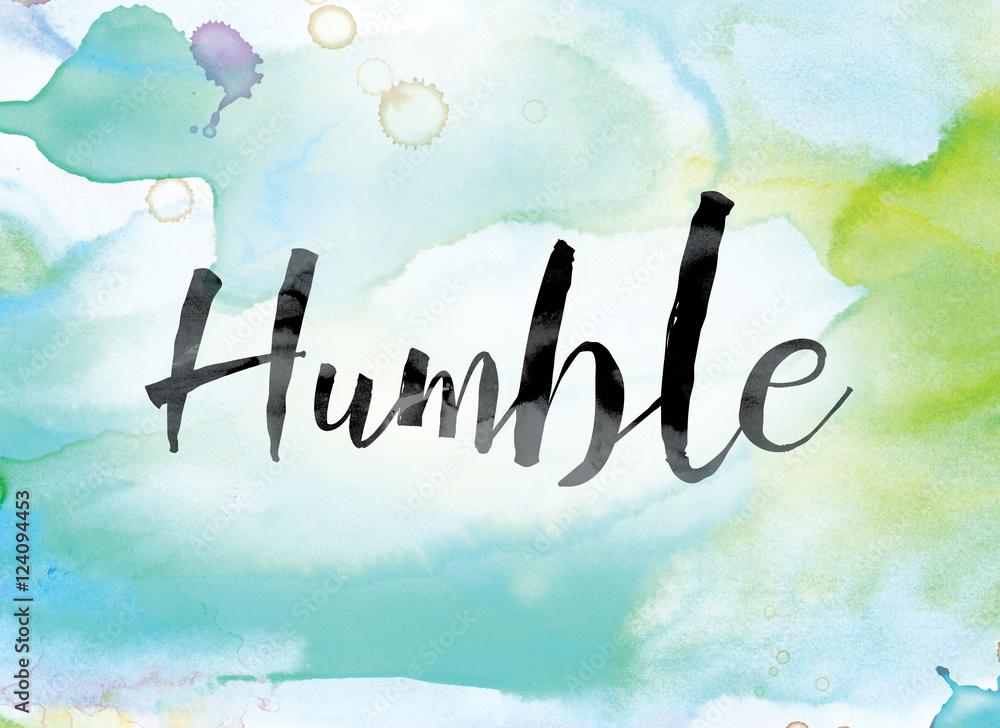 Humble Colorful Watercolor and Ink Word Art Stock Illustration | Adobe ...