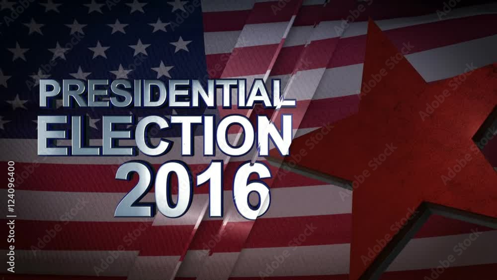Presidential Election 2016 3D Motion Graphics With American Flag ...