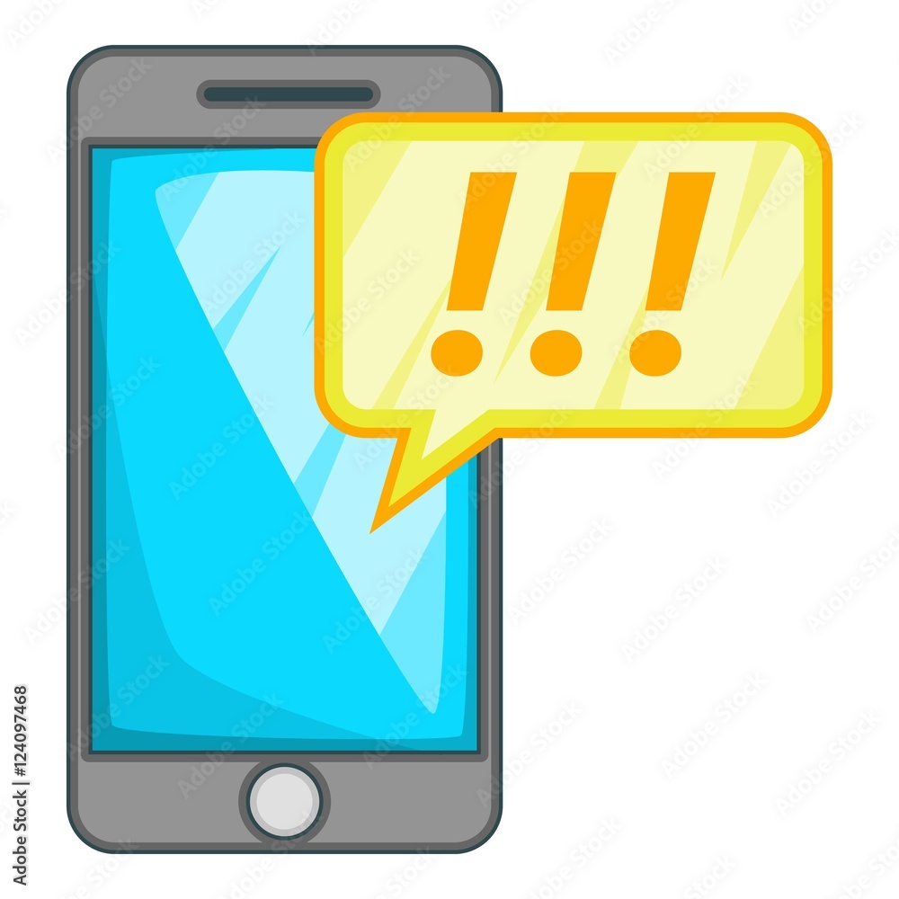 Mobile phone icon. Cartoon illustration of mobile phone vector icon for ...