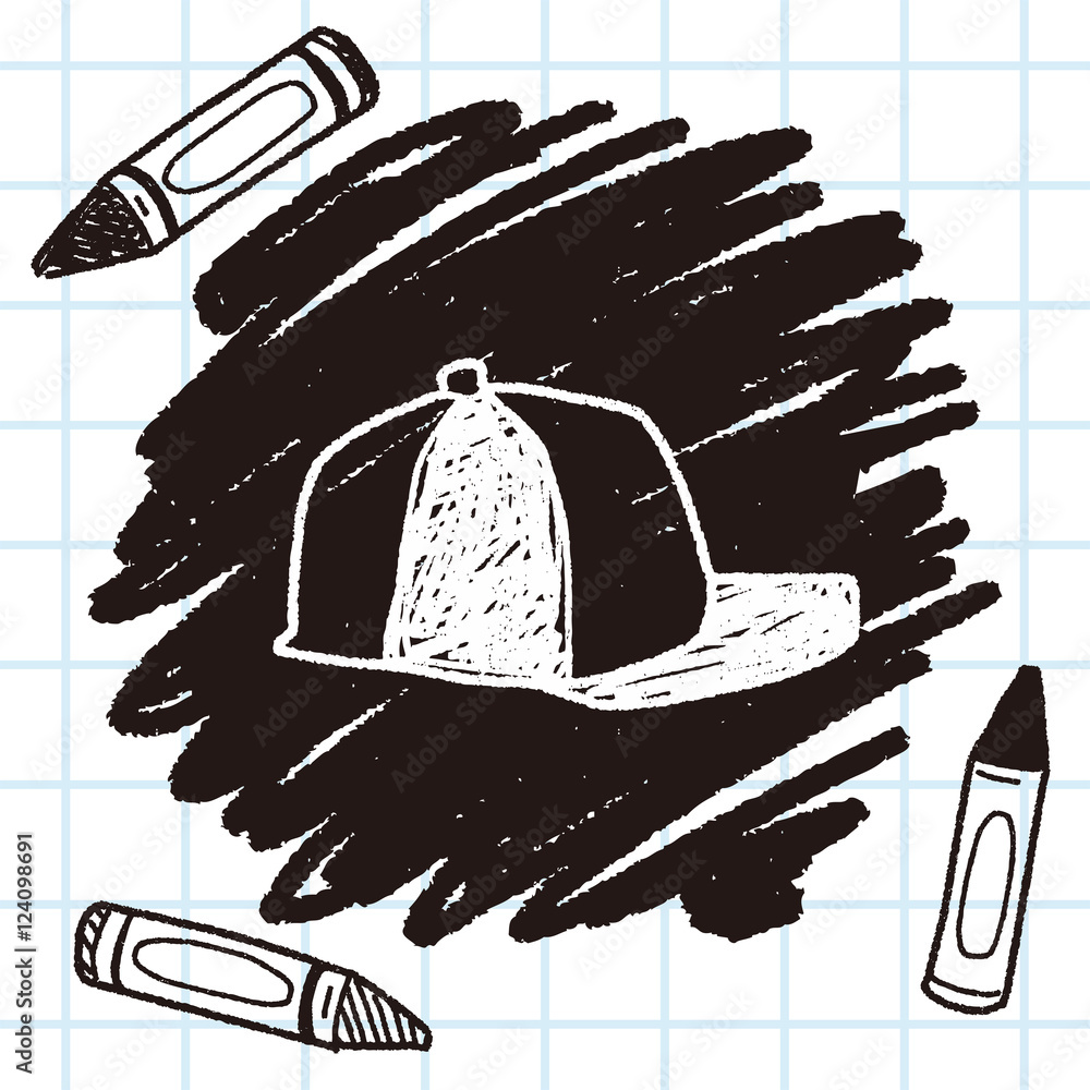 baseball cap doodle Stock-Vektorgrafik | Adobe Stock