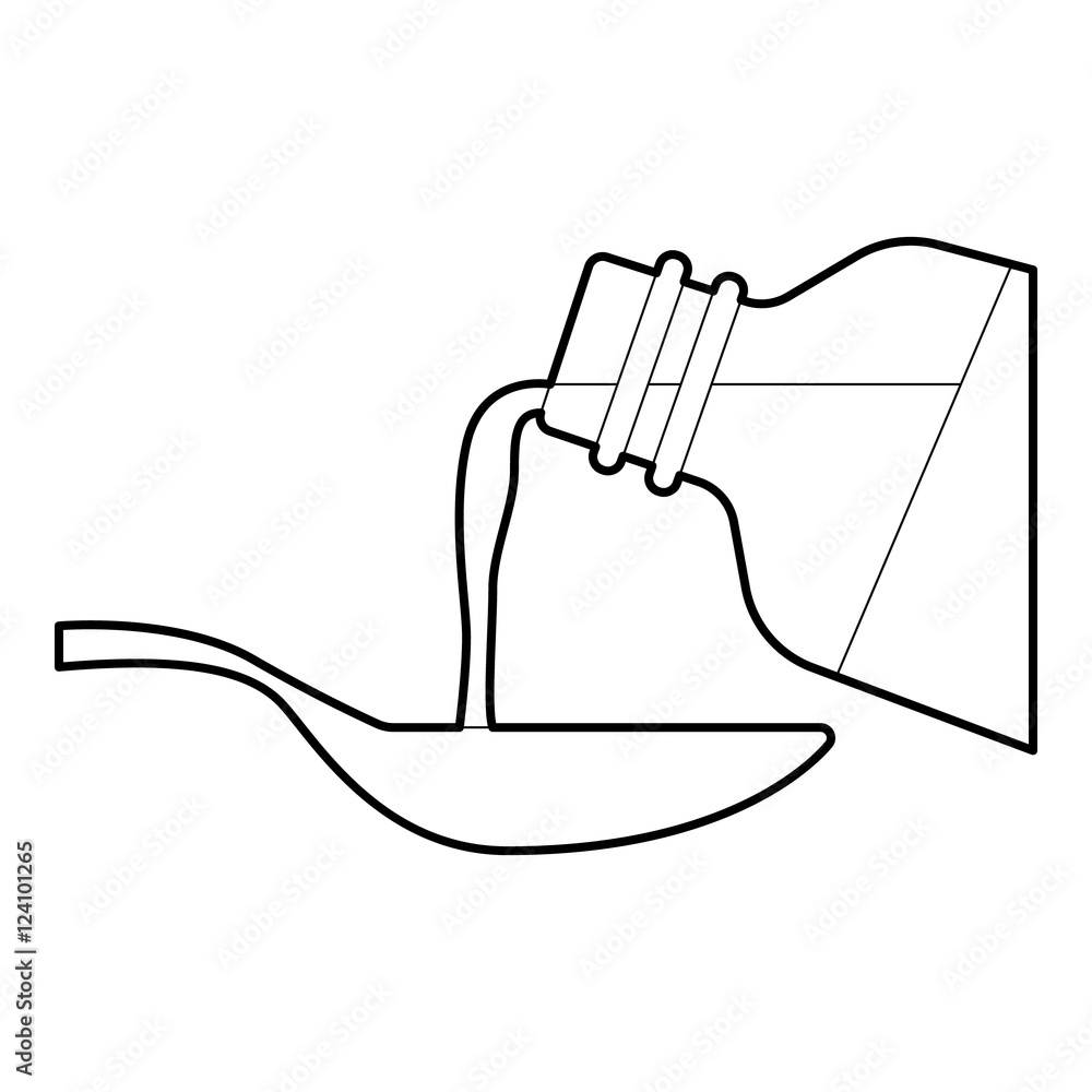 Medical syrup icon. Outline illustration of medical syrup vector icon ...