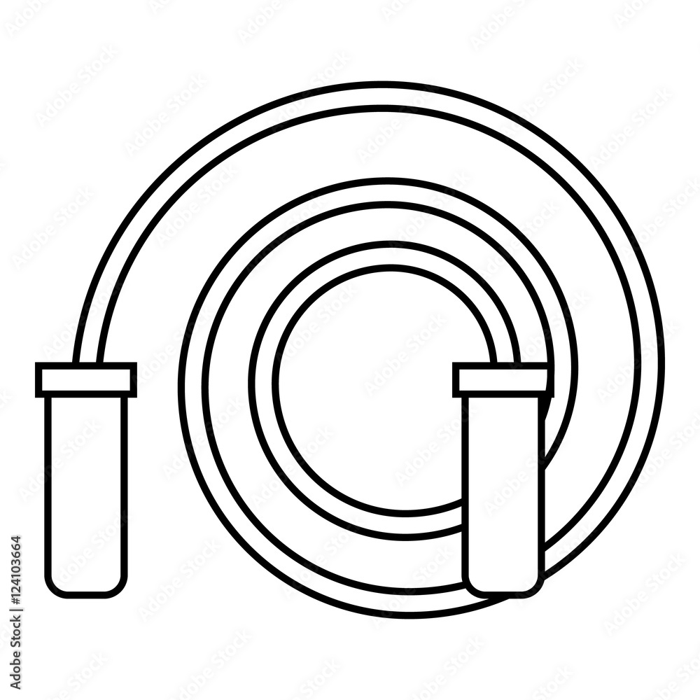 Skipping rope icon. Outline illustration of skipping rope vector icon ...