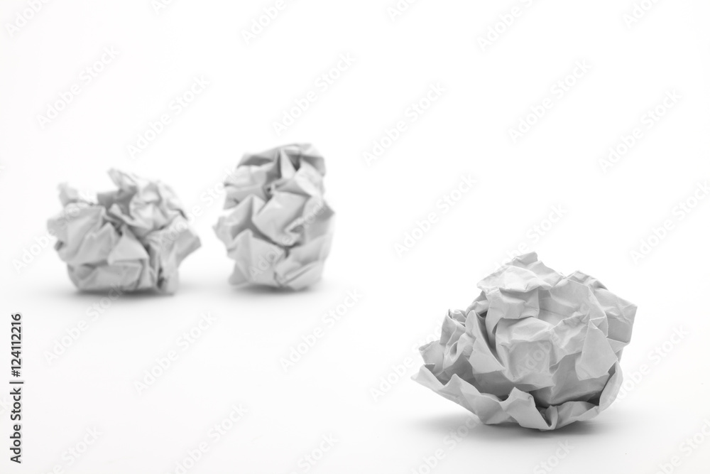 close-up of crumpled paper ball, Wadded paper Stock Photo | Adobe Stock