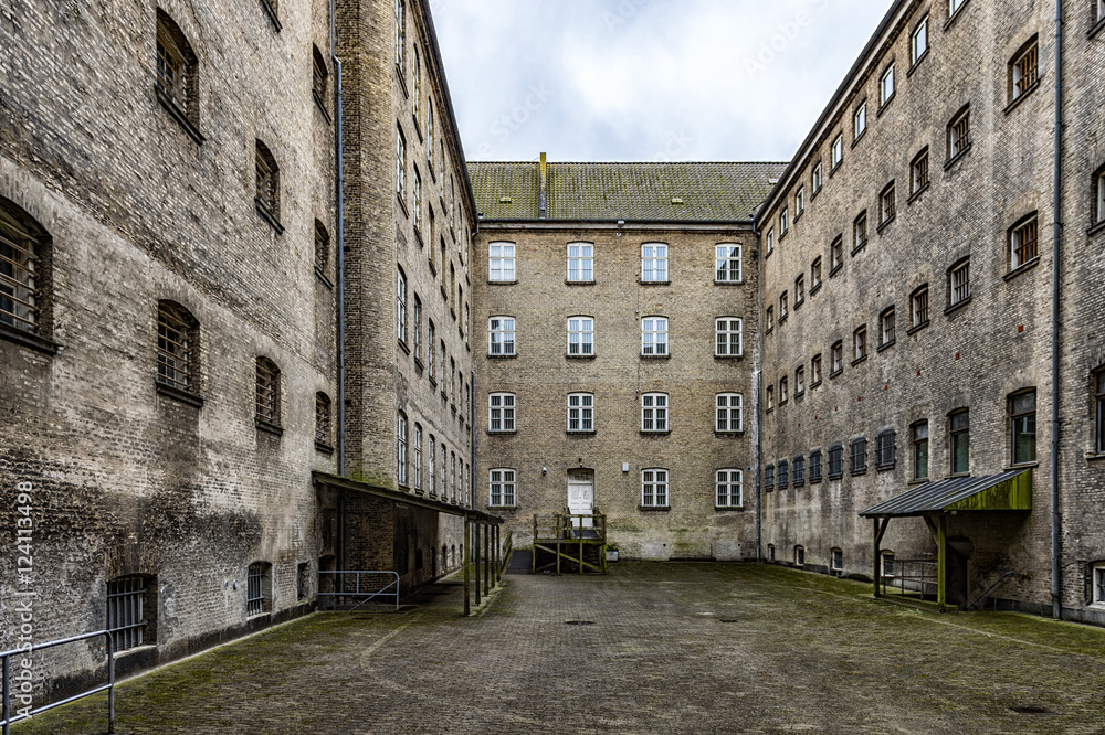 Prison yard at Horsens state prison Photos | Adobe Stock