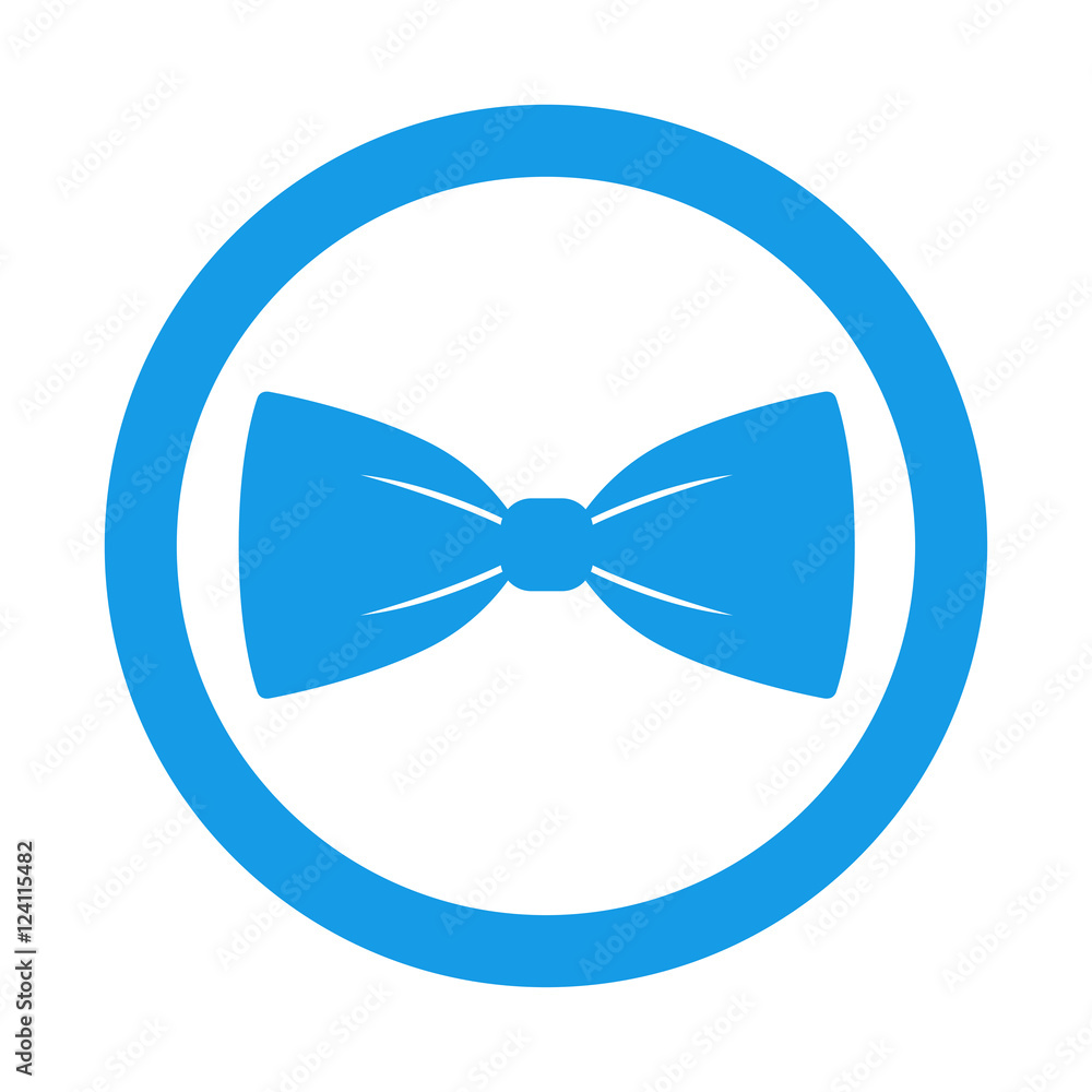 Icono plano corbata de lazo en circulo color azul Stock Illustration ...
