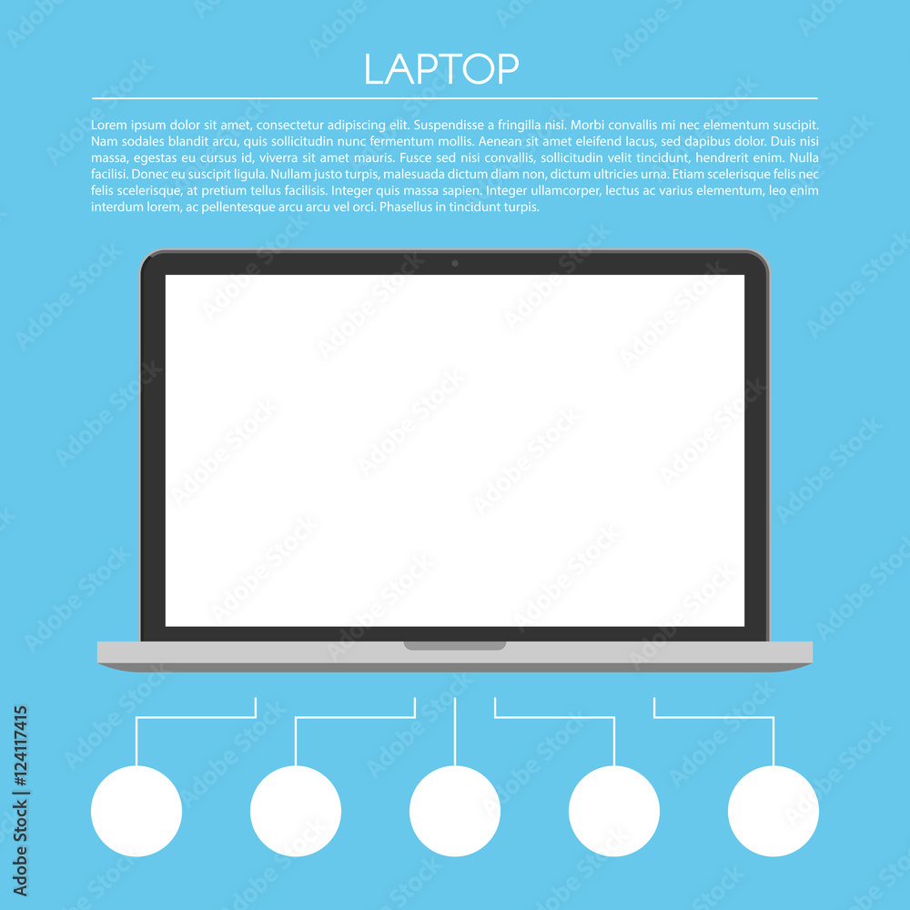 Laptop infographic design Stock Vector | Adobe Stock