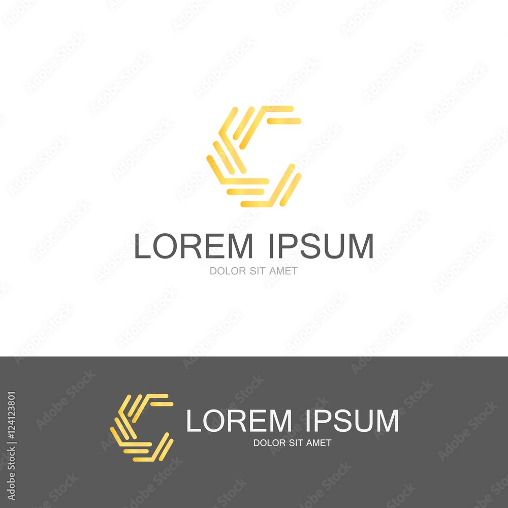 shape letter C abstract logo Stock Vector | Adobe Stock